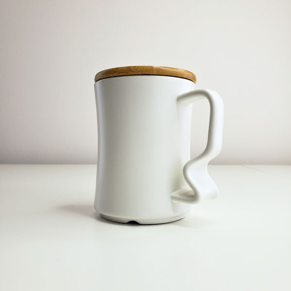 Ergonomic Ceramic Coffee Mug with Lid | Momnt Mug EveryWhere Series ...